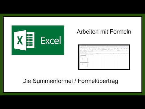 Formeln in Excel 1 – Summenformel und Formelübertrag