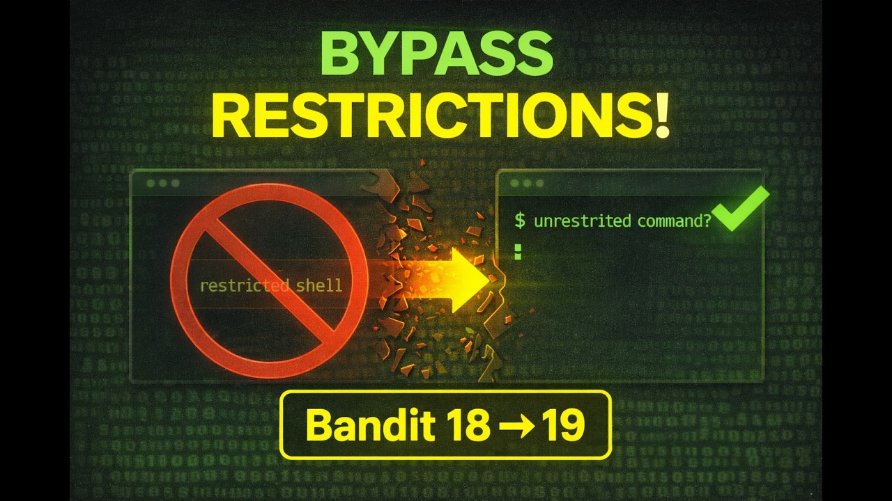 Bandit 18 → 19 | Bypass Restricted Shell (rbash)