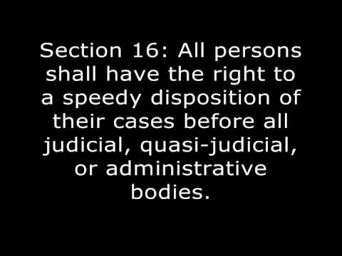 Article 3: Section 16 - Philippine Constitution