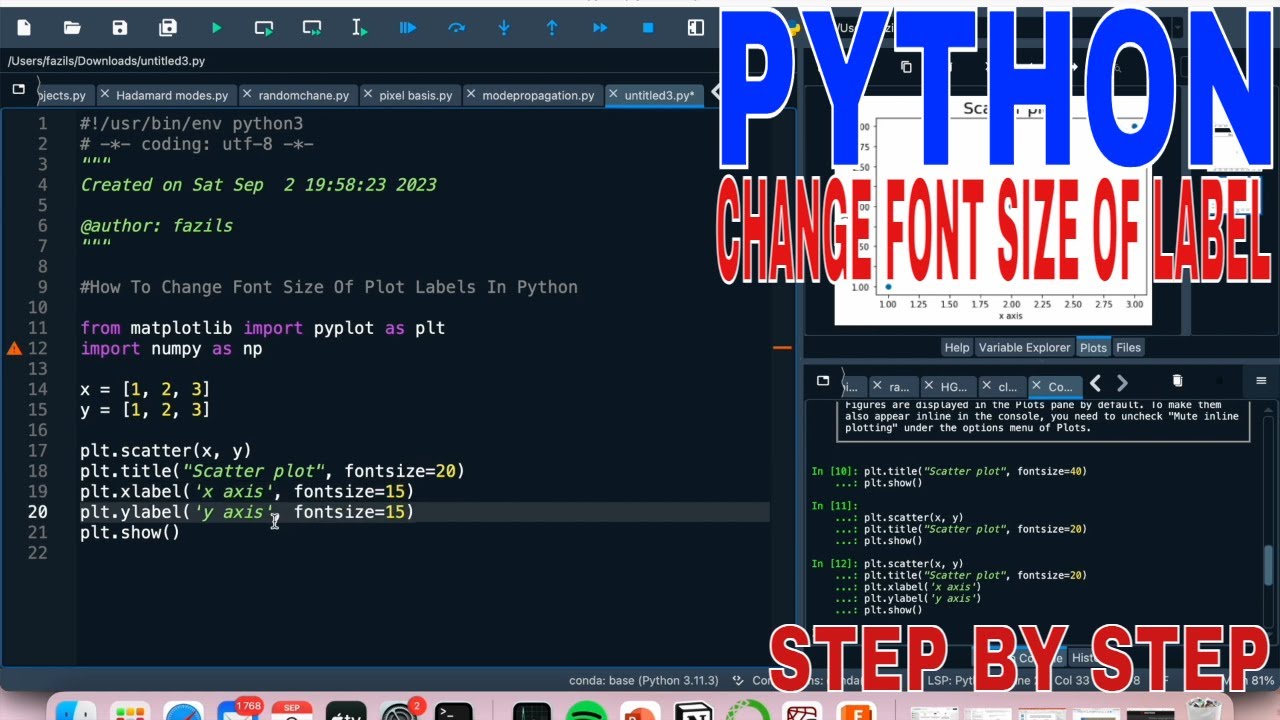 ✅  How To Change Font Size Of Plot Labels In Python 🔴
