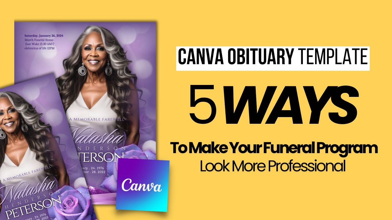 Canva Obituary Template: 5 Ways to Make Your Funeral Program Look More Professional