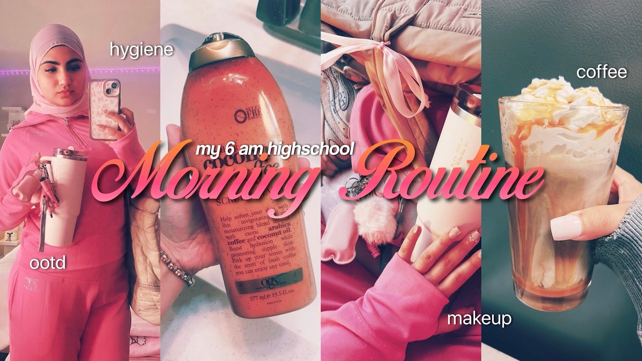 REALISTIC 6AM High School Morning Routine 2026 🎀 selfcare, productivity, grwm