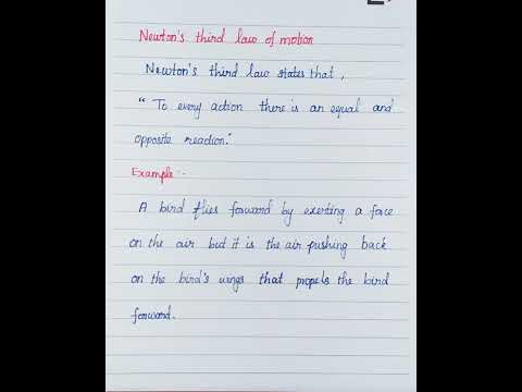 Newton's third law of motion