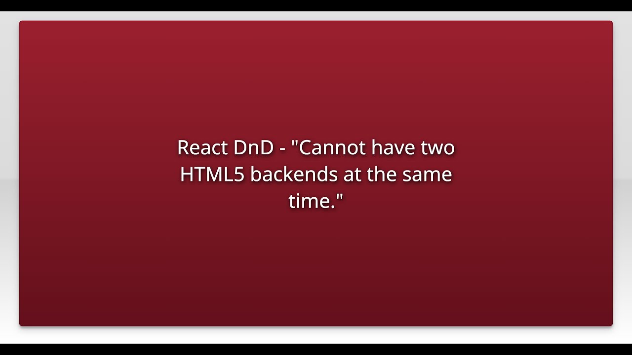 React DnD - 