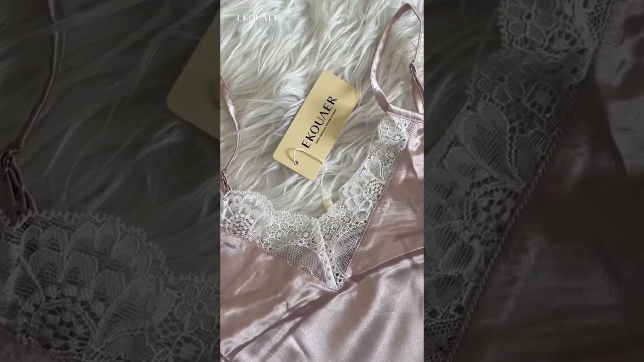 This peach satin cami set is made to keep your summer nights cool & dreamy. 🍑🌙 #EKOUAER