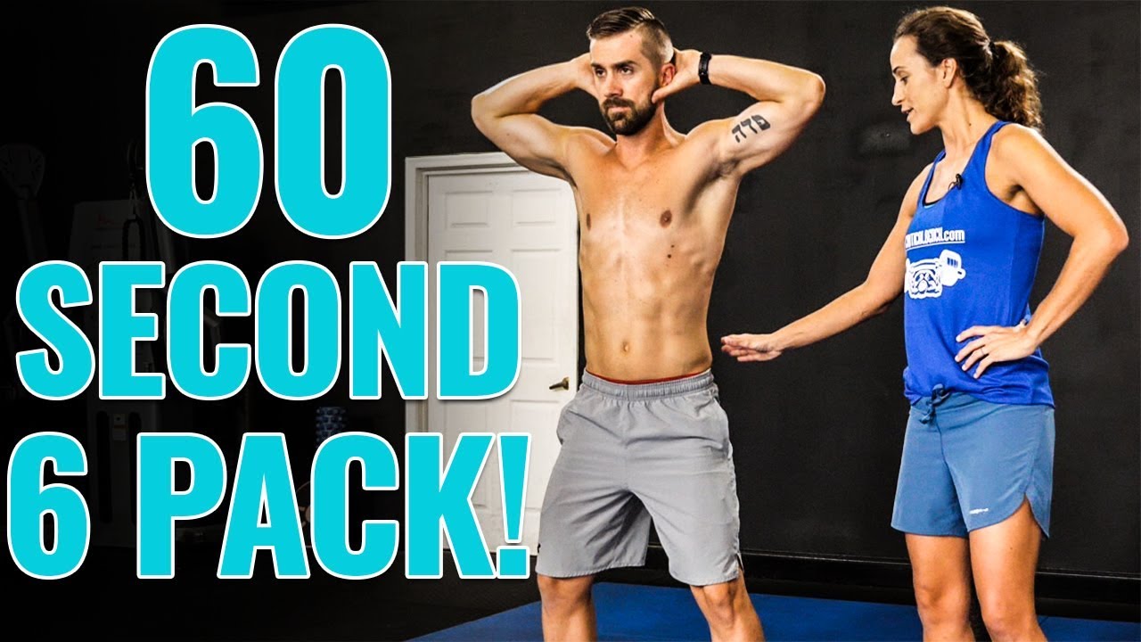 1 Minute SIX PACK Abs  -  STANDING Core Routine for All Levels