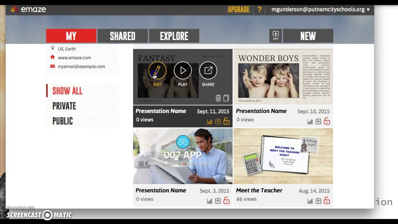 Emaze Instructional Video
