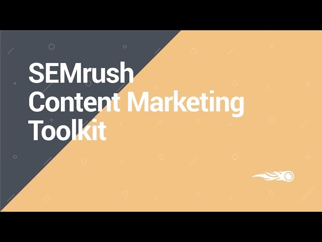 SEMrush Toolkits | SEMrush
