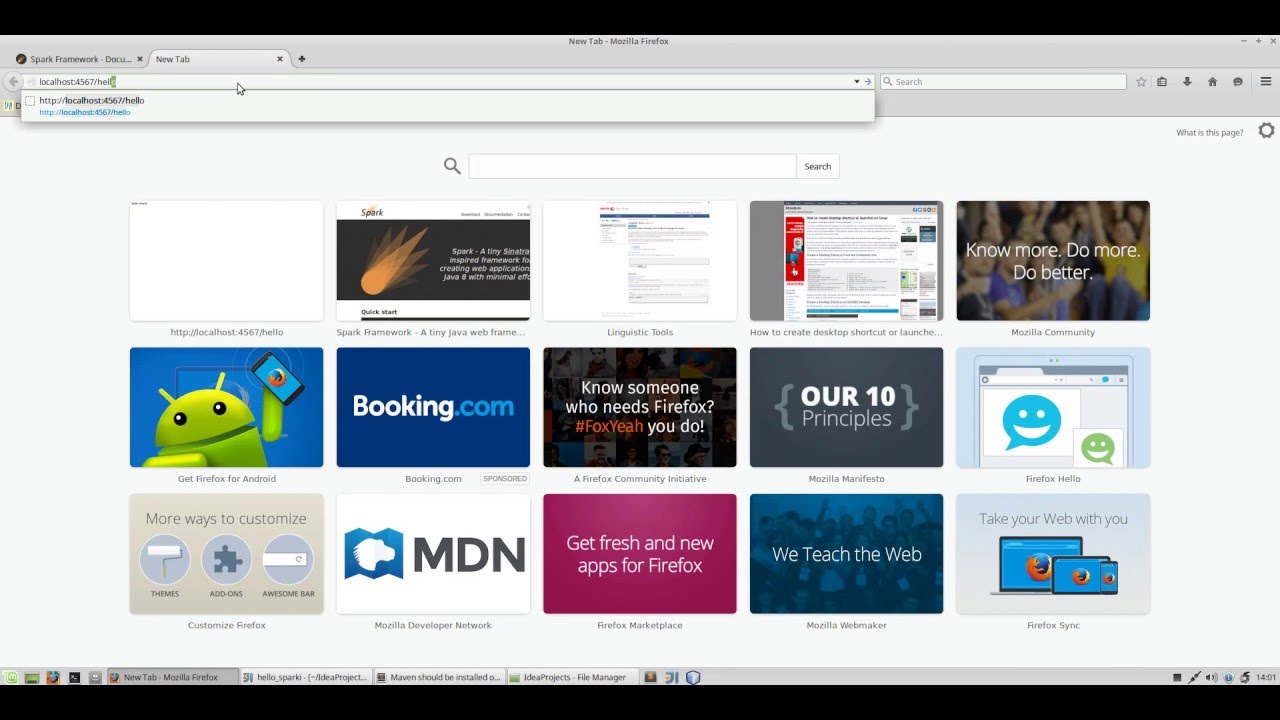 Java Spark Framework HelloWorld Example on IntelliJ