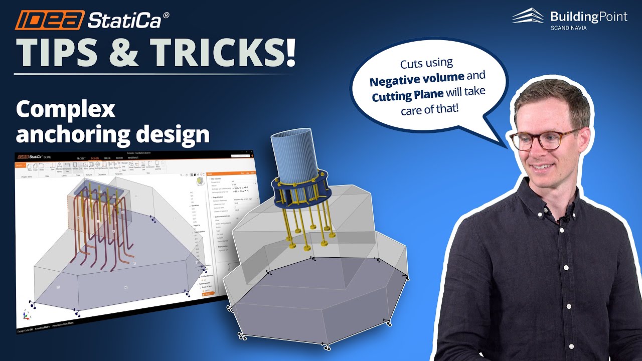 IDEA StatiCa: Anchoring concrete blocks with complex shapes!