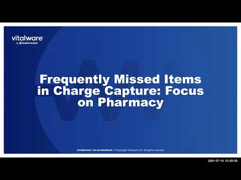 Frequently Missed Items in Charge Capture: Focus on Pharmacy
