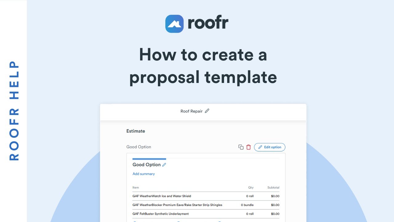 How to Create a Roofr proposal template