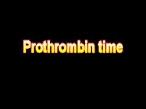 What Is The Definition Of Prothrombin time Medical School Terminology Dictionary