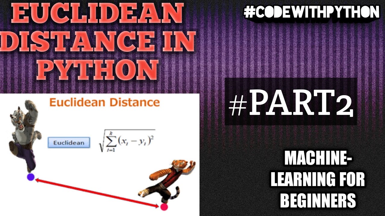 Euclidean distance in Python - MachineLearning  for beginners. #codingindia  #ml  #euediandistance