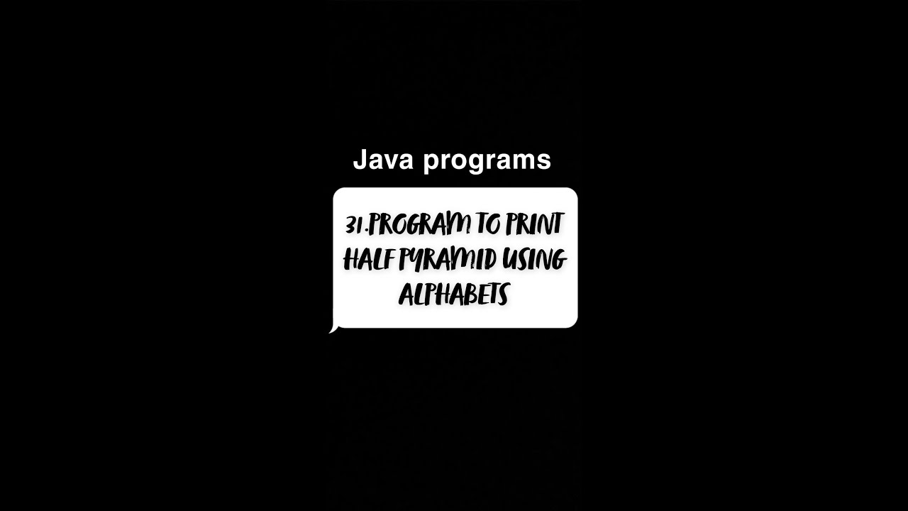 Program to print half pyramid using alphabets#java #coding #programming #patternprogram #pattern