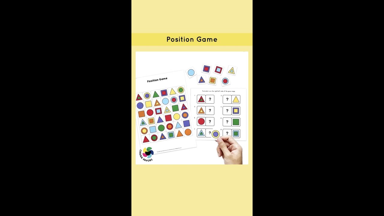 Position Game Printable #chanafavors