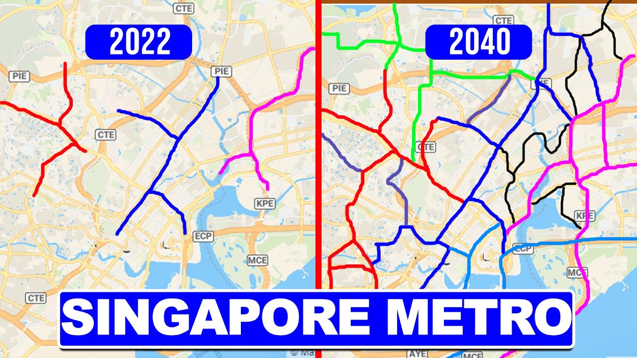 AMAZING Evolution of the Singapore MRT 2022 - 2040!