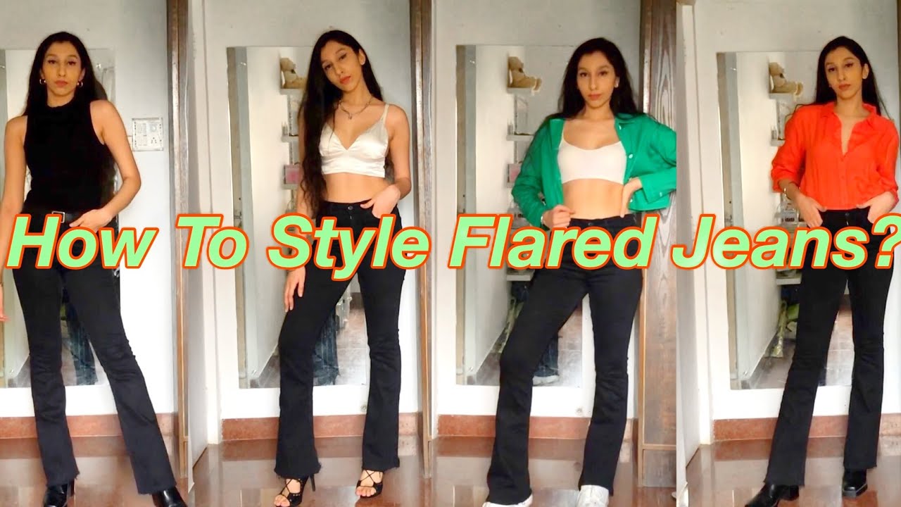 10 FLARED JEANS Outfit Lookbook | HOW TO Style Flared Pants