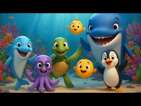 Sea Animal Facts for Kids 🌊 | Real Animals + 3D Cartoons!