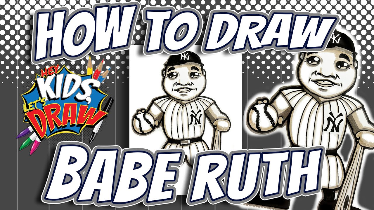 How to Draw Babe Ruth for Kids