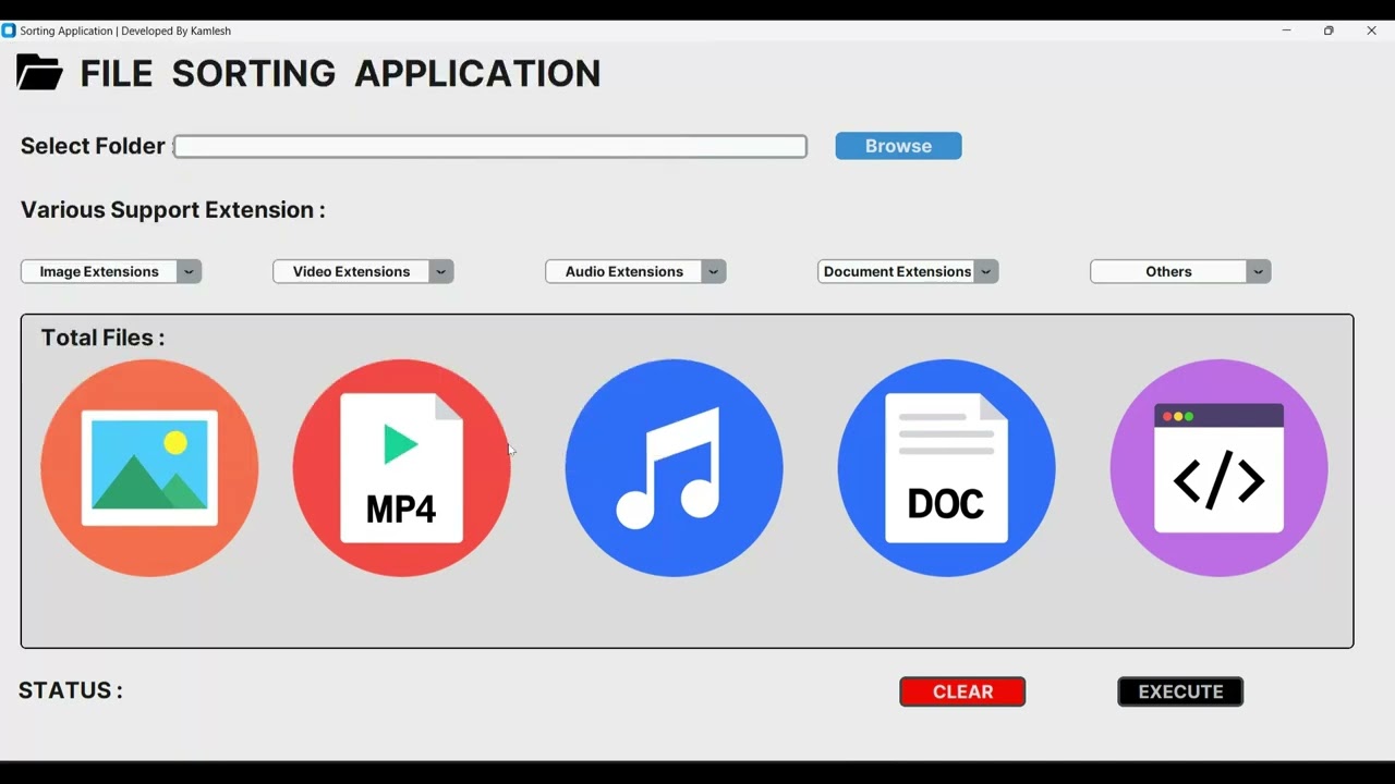 File Sorting Desktop Application | Python | Custom Tkinter | #python