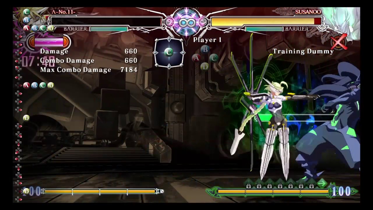 Lambda 11  high damage combos (overdrive) BBCF