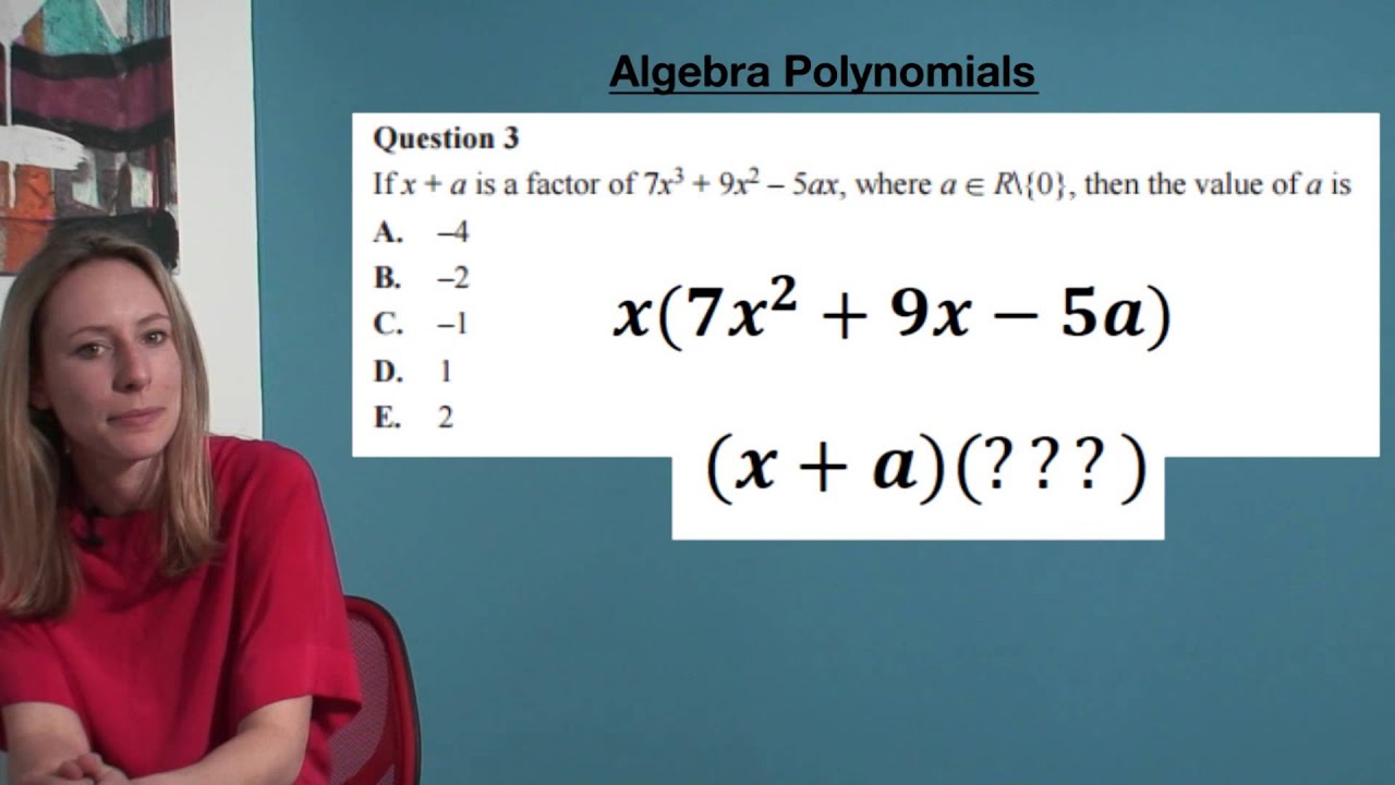 VCE Methods - Algebra Polynomials