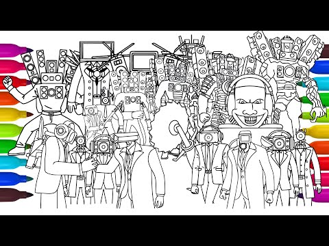 Skibidi Toilet - TITAN SPEAKERMAN & TITAN TV MAN Coloring Pages/How to Color All New Bosses/NCS#K217