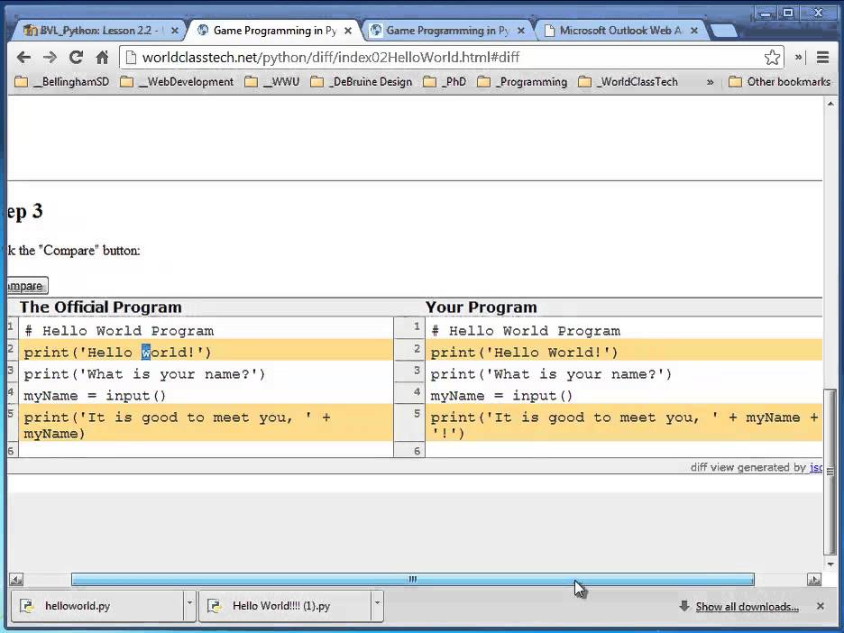 Using the DIFF Tool with Python