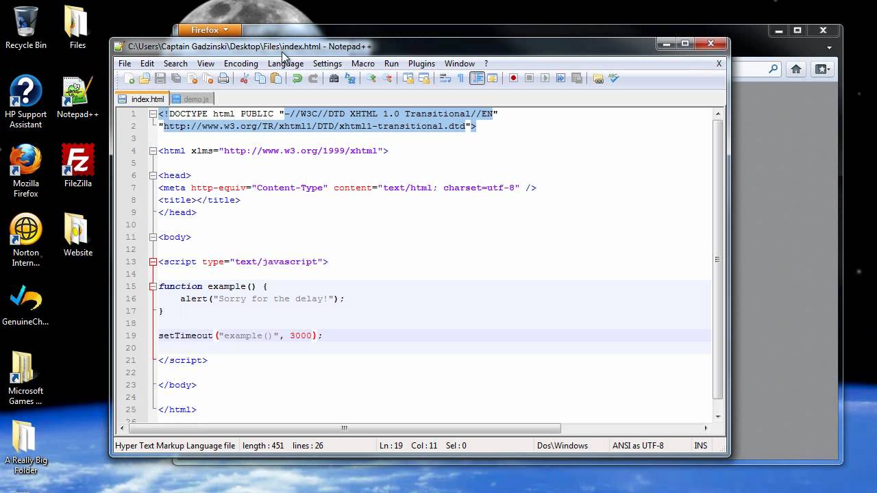 Javascript Tutorial 10 - SetTimeout, SetInterval, and External Scripts