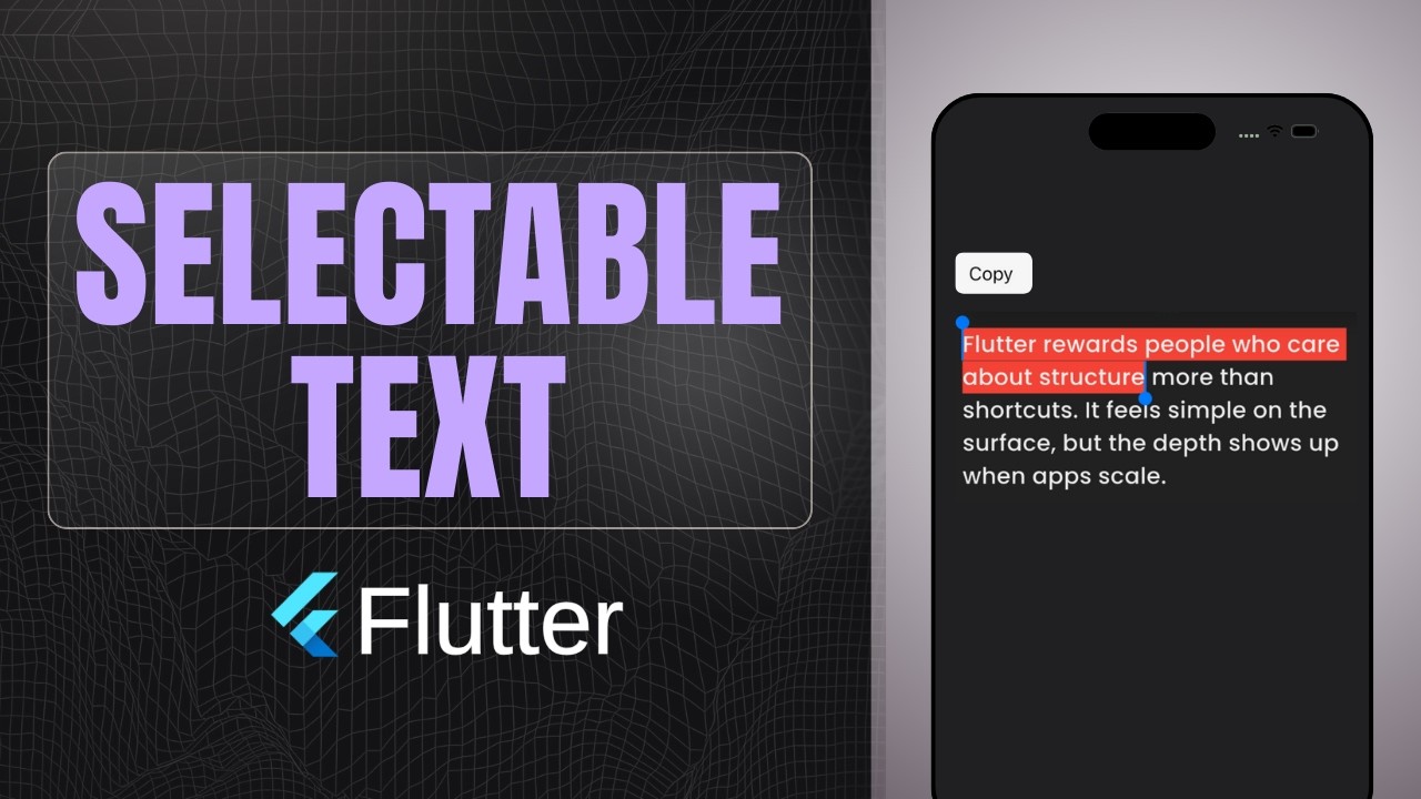 SelectableText widget | Flutter