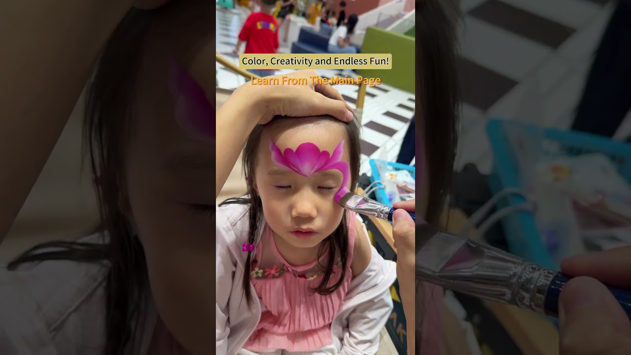🌸Children's face painting detailed tutorial#makeup #art  #painting