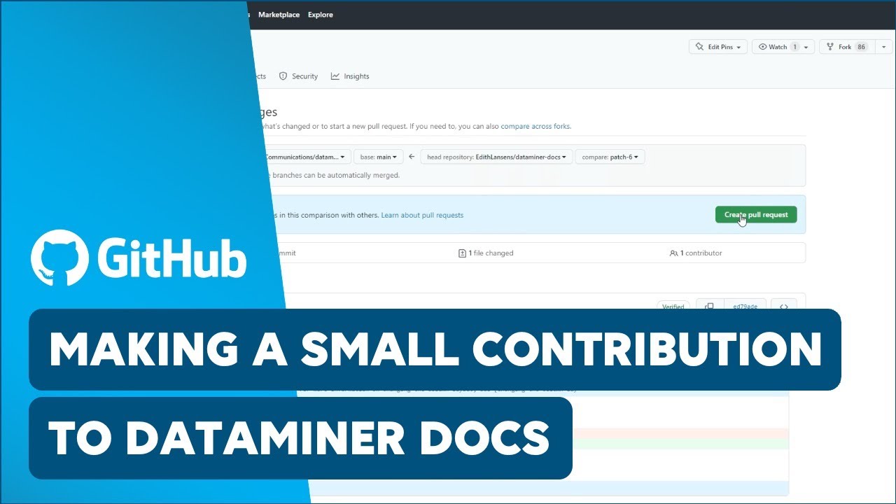 Making a Small Contribution to DataMiner Docs