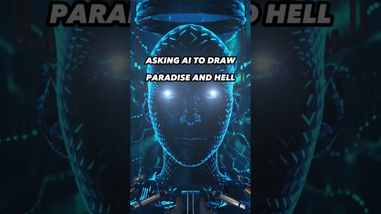 Asking AI to draw paradise and hell #ai #drawing #ytshorts