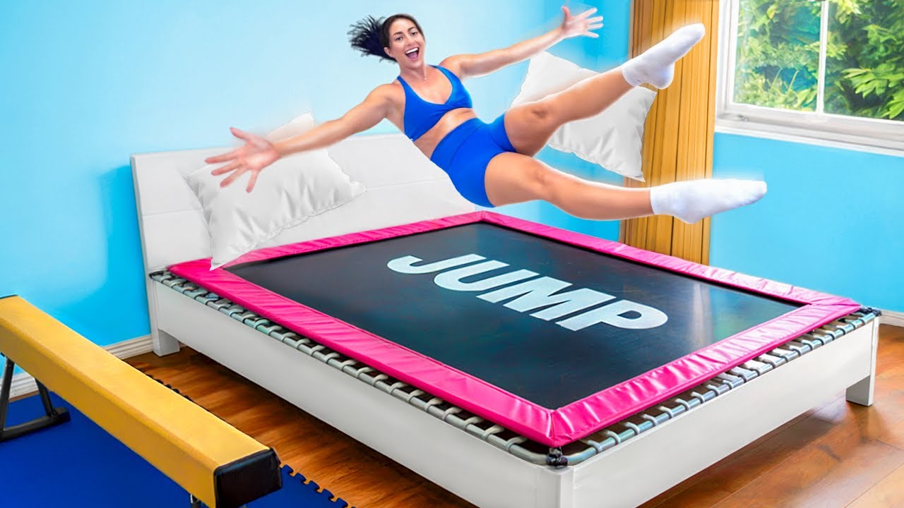 I Turned My Bedroom Into A Gymnastics Gym!