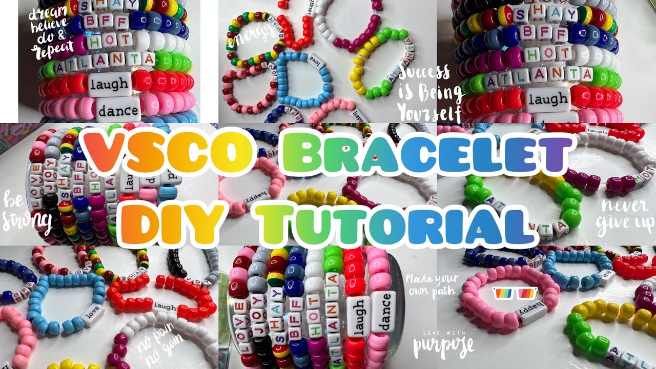 DIY/ VSCO/ BRACELETS/How to create beaded bracelet |Tutorial