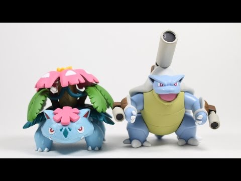 Tomy Pokemon MEGA BLASTOISE VENUSAUR 2 Pack Action Figure Review