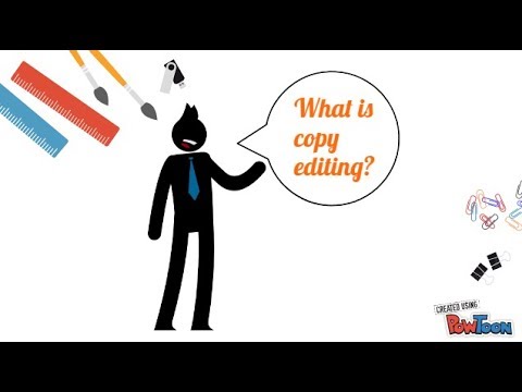 What is copy editing?