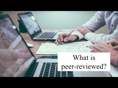 What is peer reviewed