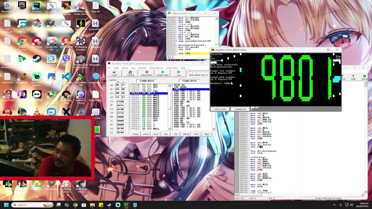[x86 Assembly Language] 2 Digits Regular Calculator
