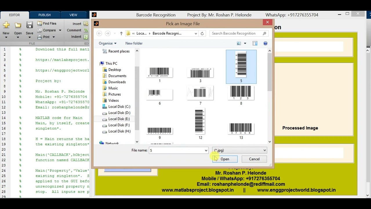 Barcode Classification Using Image Processing Matlab Project With Source Code | Barcode Detection