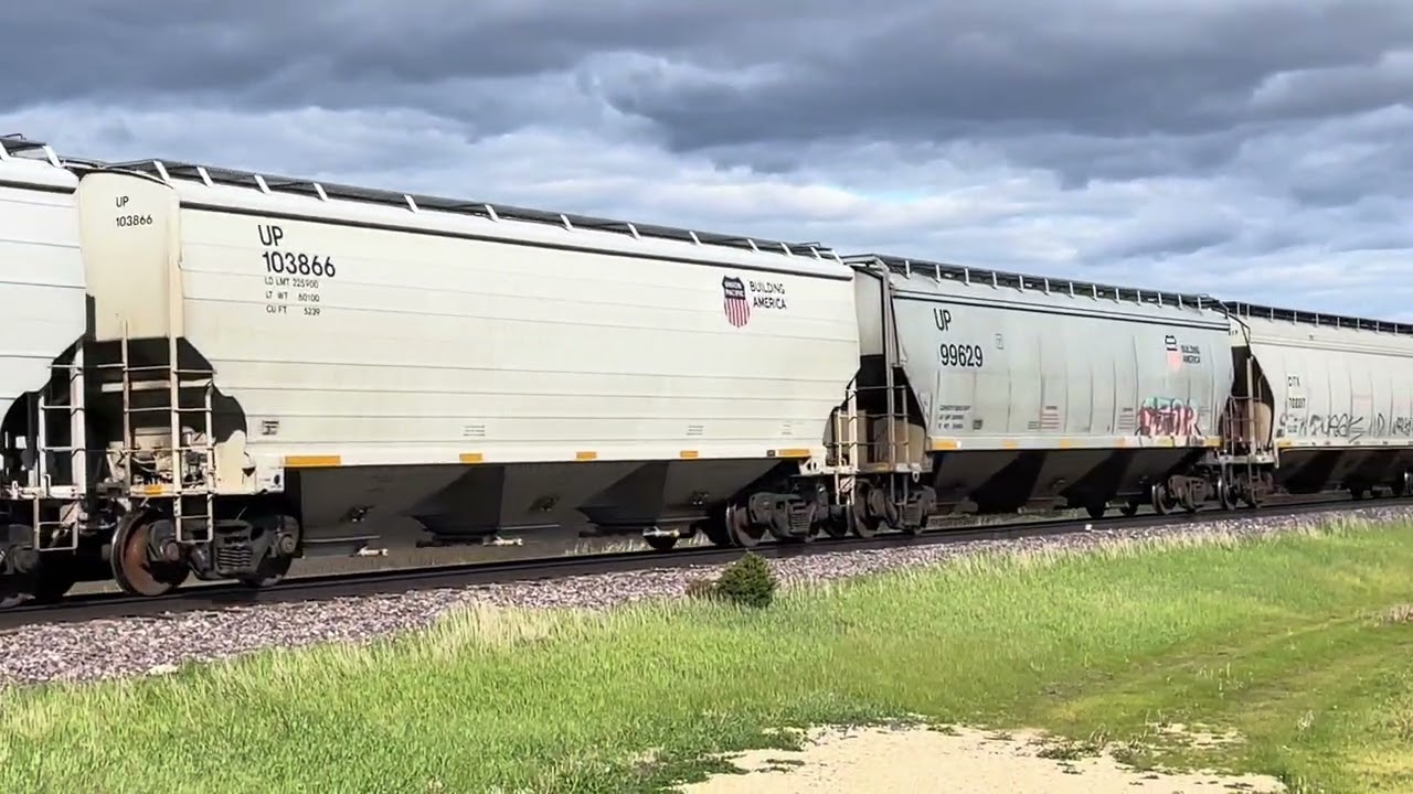 Evansville, WI grain empties outside Tiffany, WI May 13th, 2026.