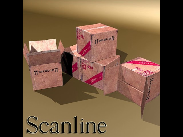 3D Model Photoreal Cardboard Carton High Res v2 3D Model - FlatPyramid