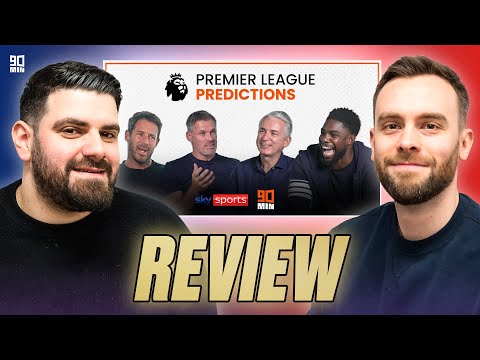 REVIEWING THE SKY SPORTS PUNDITS PREMIER LEAGUE PREDICTIONS! CARRAGHER, REDKNAPP, MICAH RICHARDS