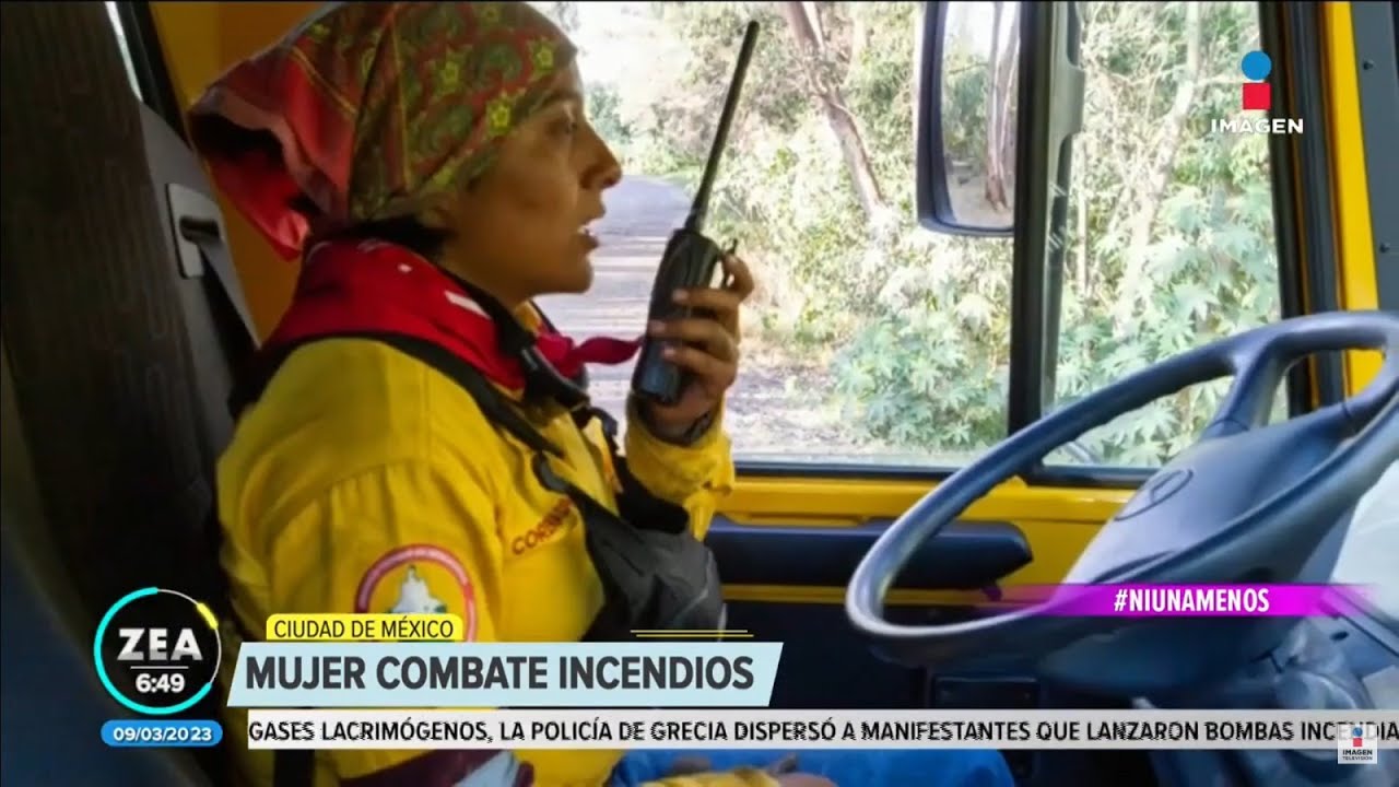 Mujer combate incendios en vehículo todo terreno en la CDMX | Noticias con Francisco Zea