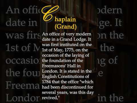 Chaplain (Grand) - Masonic Dictionary #shorts