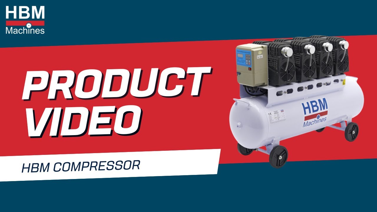 HBM 120 Liter Low Noise Compressor - Model 2 | HBM Machines