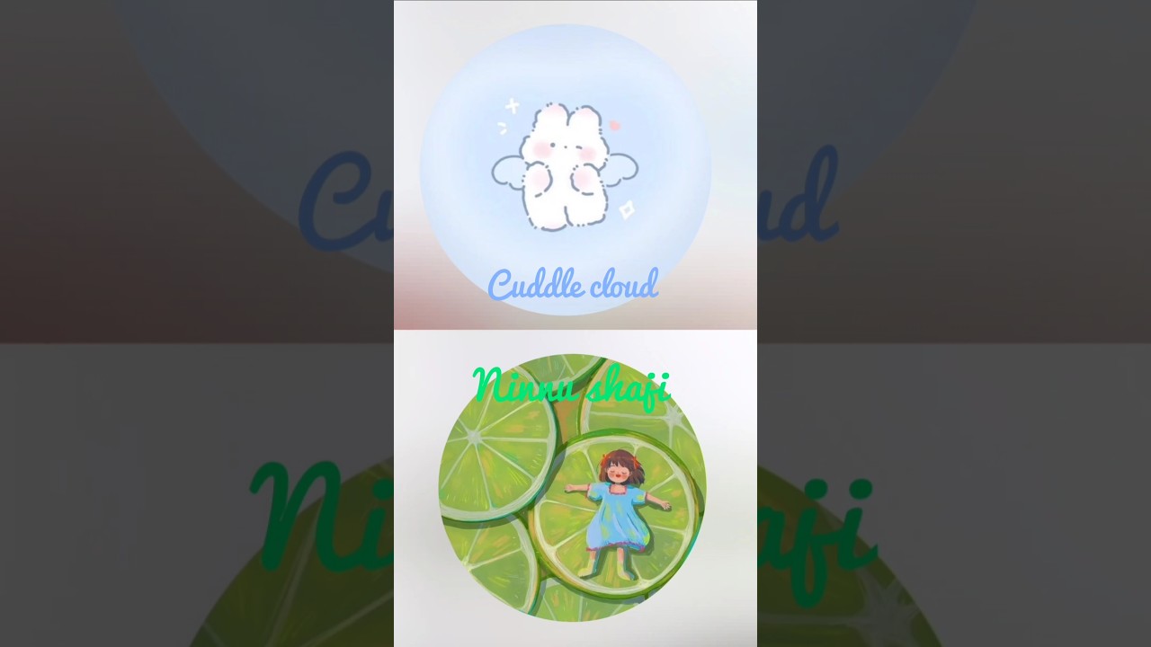 cuddle cloud or Ninnu shaji  comment  your favourite|Nezrinz #craftqueens #viralvideo #journal #di