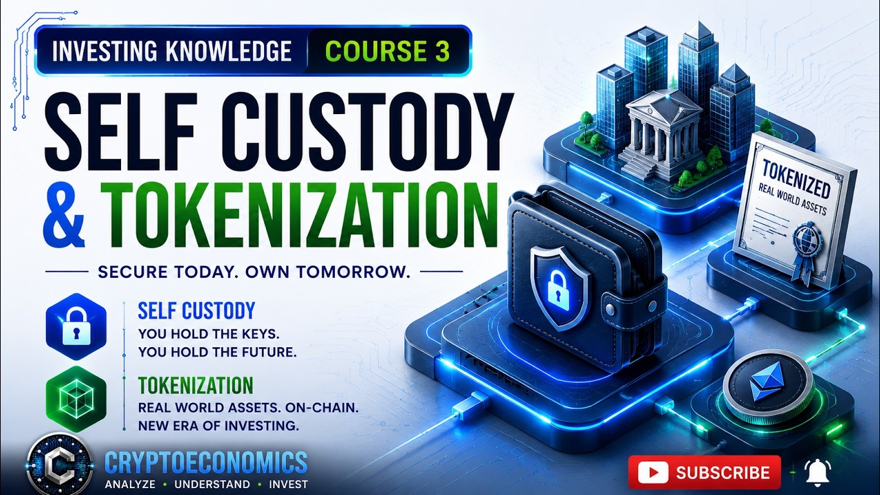 Investing knowledge course 3. Self custody and Tokenization - Basic understanding and functioning!