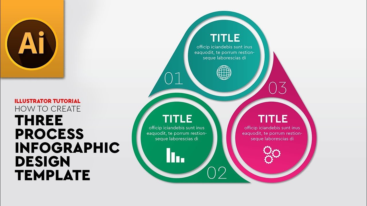 Create Process Diagram Infographic Template Design in Adobe Illustrator CC